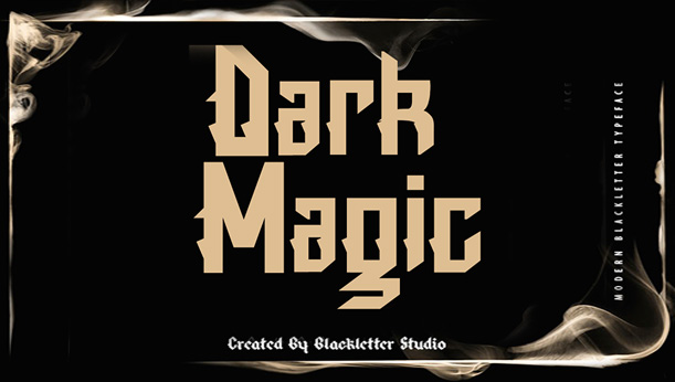 فونت انگلیسی Dark Magic - دیزاین سرا | مرجع دانلود فونت و ابزار های گرافیکی