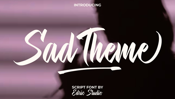 فونت انگلیسی Sad Theme - دیزاین سرا | مرجع دانلود فونت و ابزار های گرافیکی