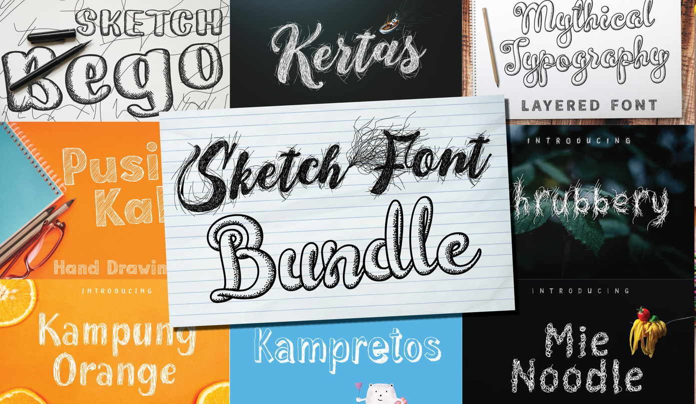 فونت انگلیسی Sketch Bego - دیزاین سرا | مرجع دانلود فونت و ابزار های ...