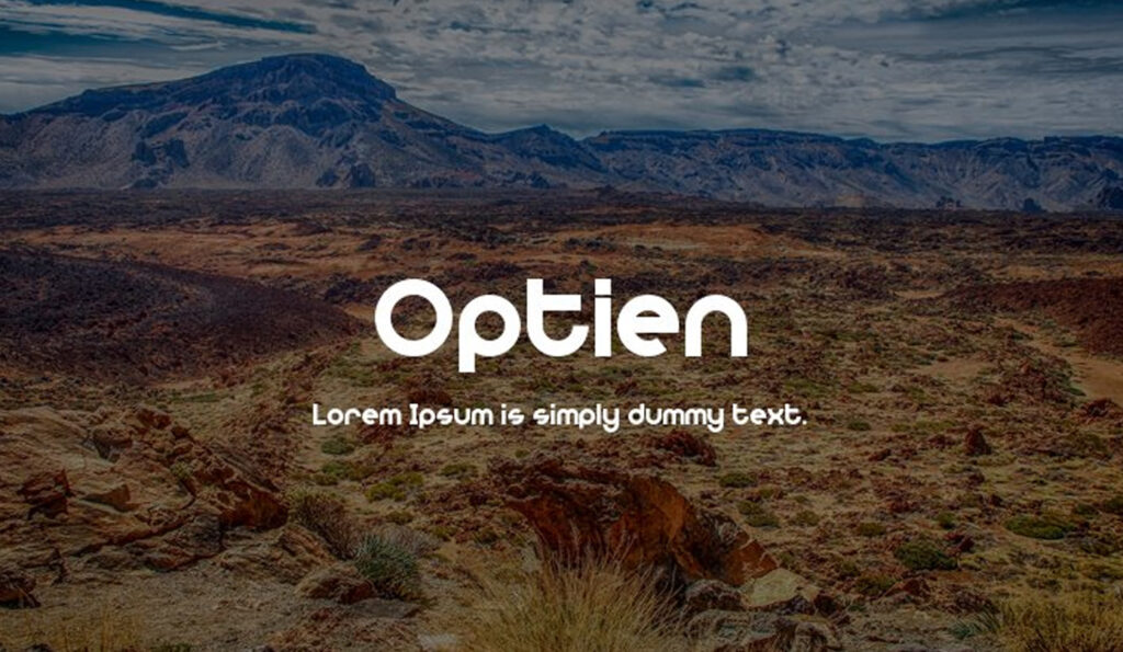 فونت انگلیسی Optien - دیزاین سرا | مرجع دانلود فونت و ابزار های گرافیکی